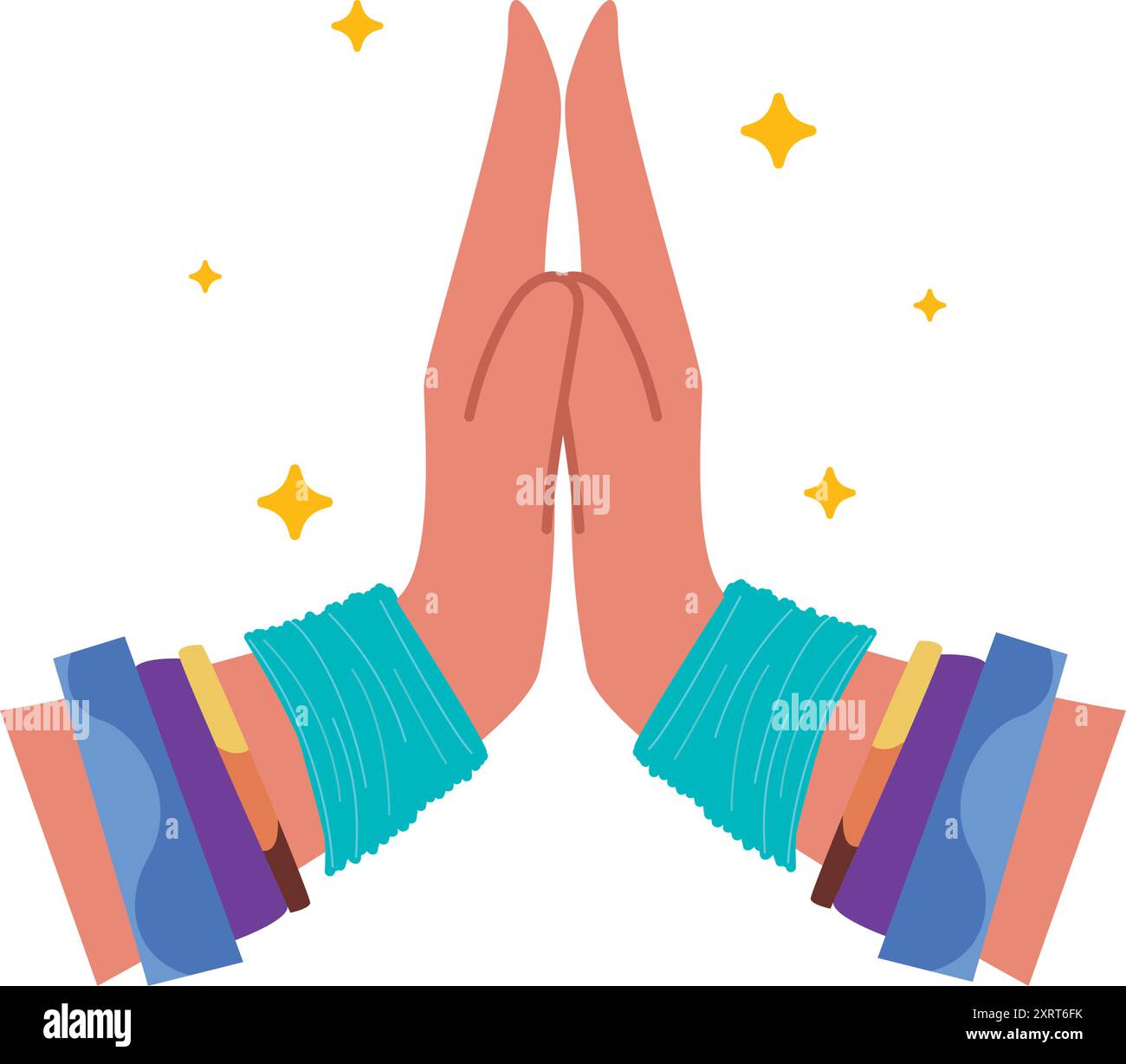 hands namaste greeting culture Stock Vector Image & Art - Alamy