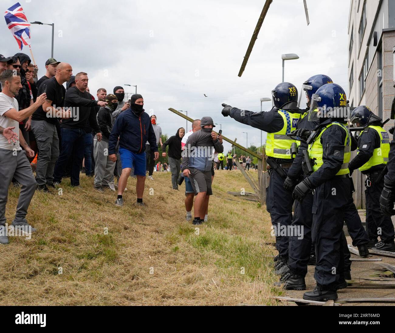 File photo dated 04/08/24 of Ricky Hardman (left, bald head, black top ...