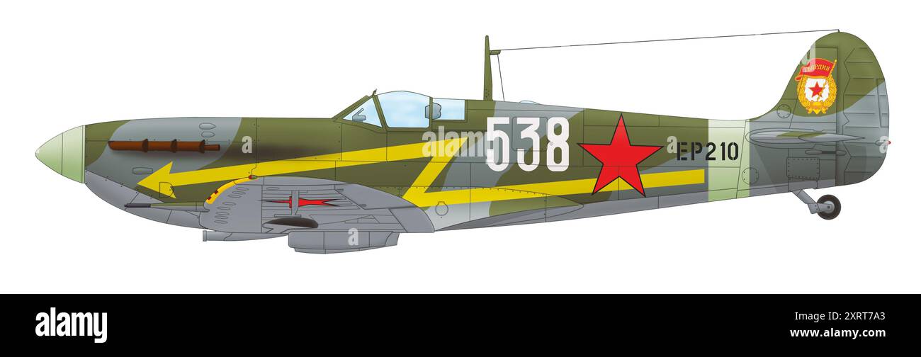 Supermarine Spitfire Mk V of the 57th Guards Fighter Aviation Regiment ...