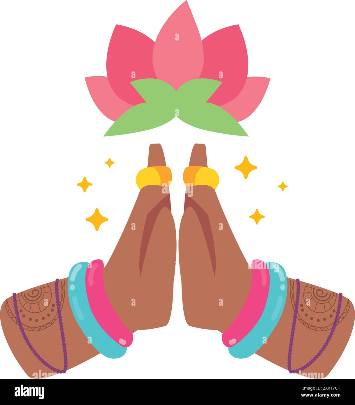 namaste gesture of hands Stock Vector Image & Art - Alamy