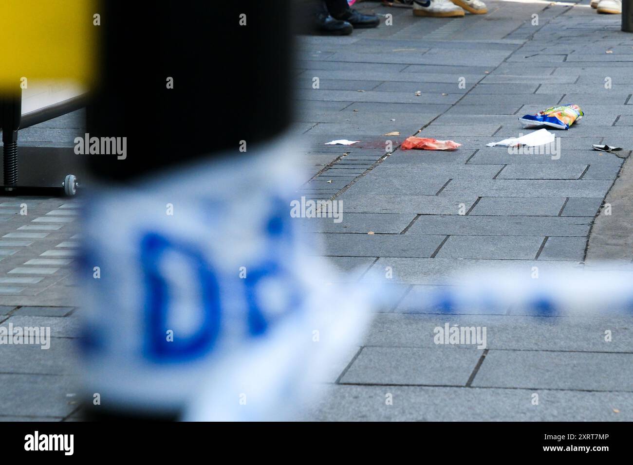 Leicester Square, London, UK. 12th Aug 2024. Crime scene at a double ...