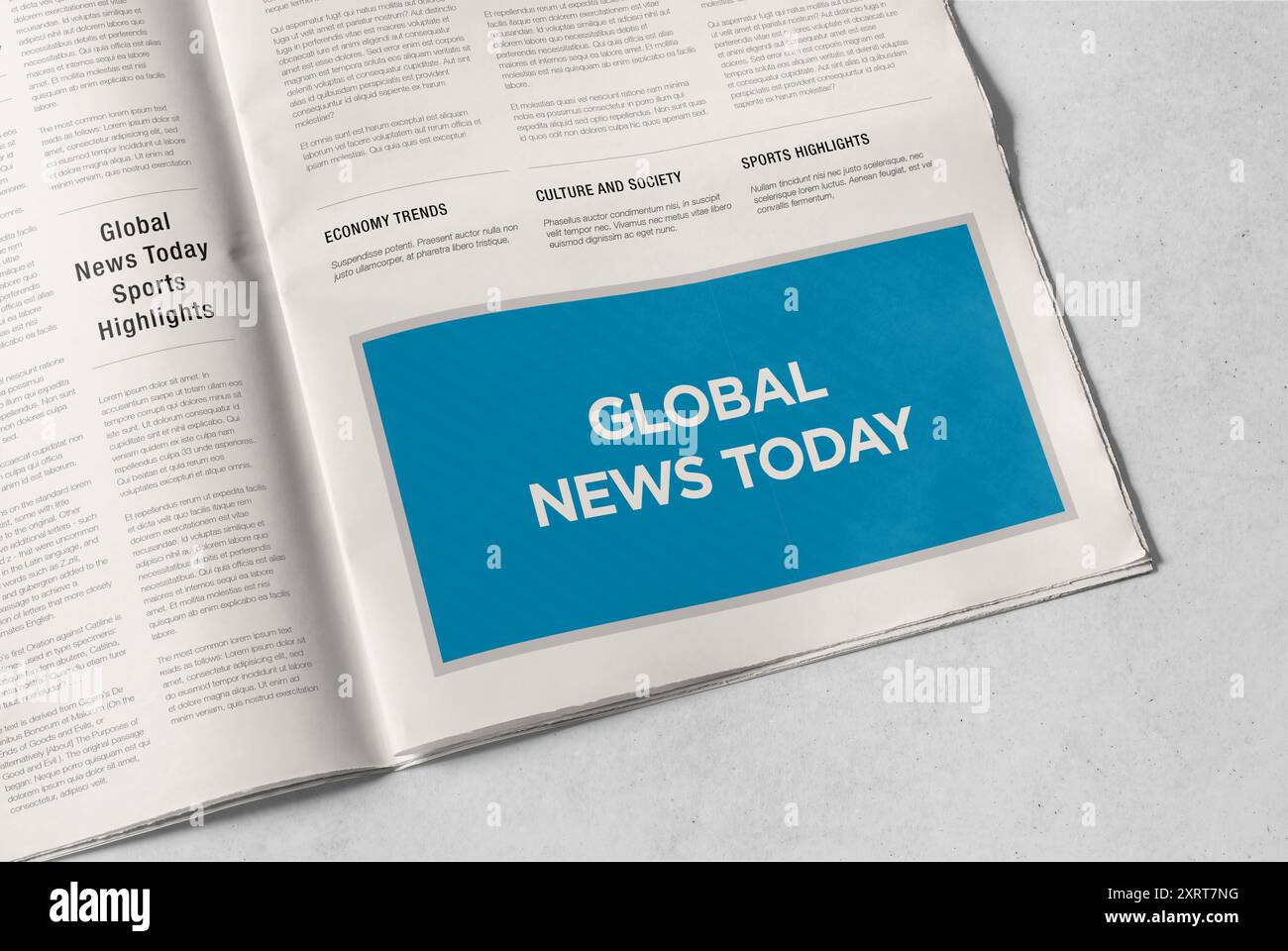 3D Rendering of Newspaper Advertising Banner Mockup on Isolated ...