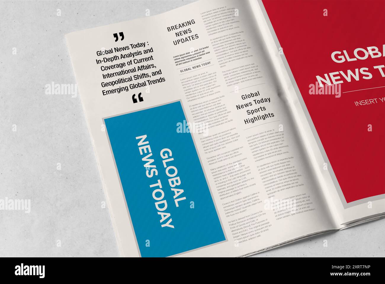 3D Rendering of Newspaper Advertising Banner Mockup on Isolated ...
