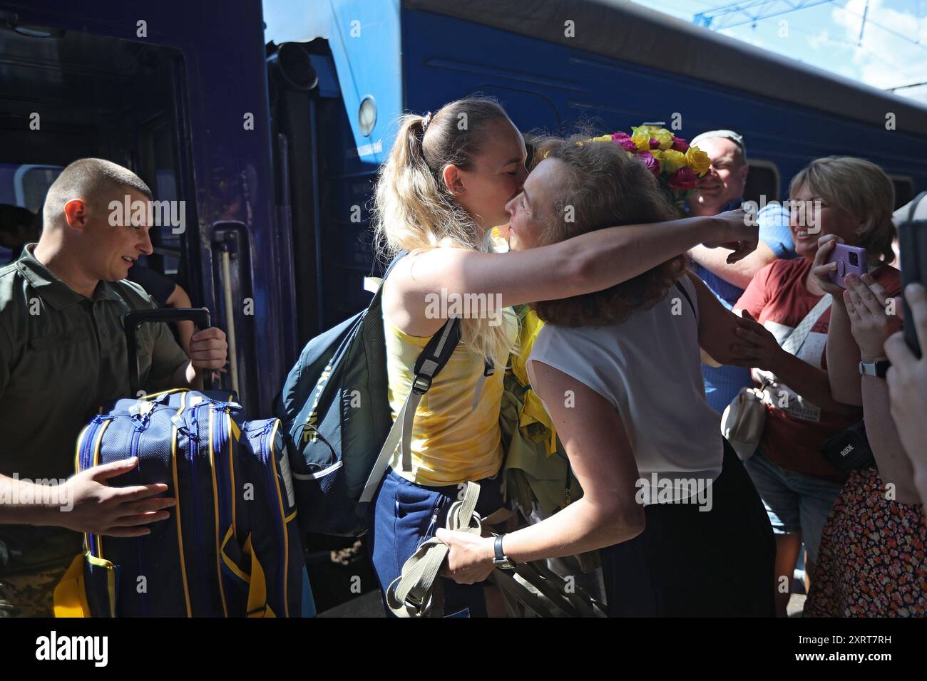 KYIV, UKRAINE - AUGUST 11, 2024 - Ukrainian sabre fencer Yuliia ...