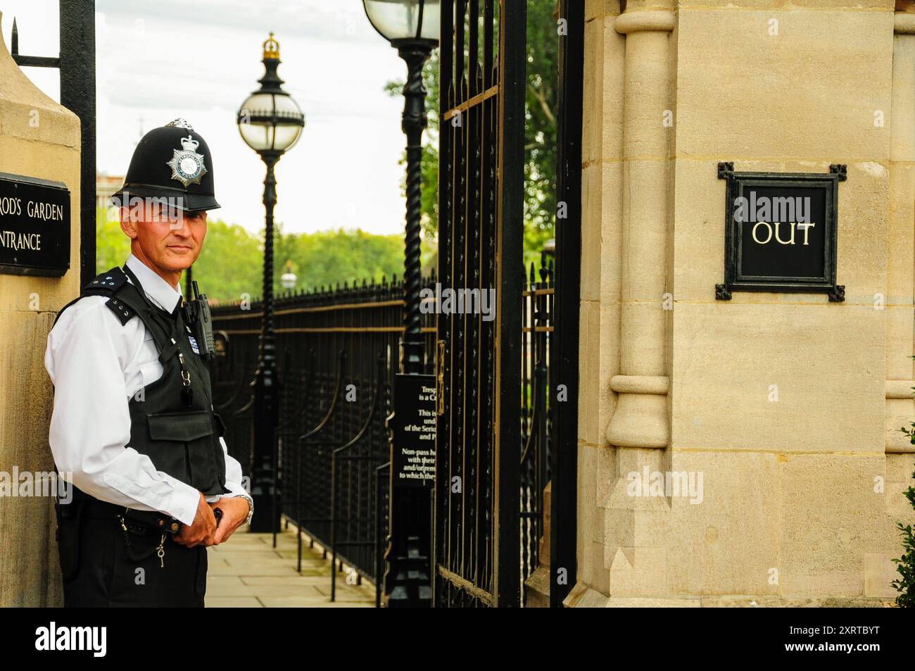 London, England, UK. September 07, 2010: Male police officer standing ...