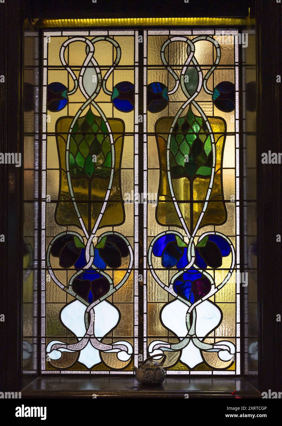 The Cheong Fatt Tze Chinese Mansion stained glass window, Penang island ...