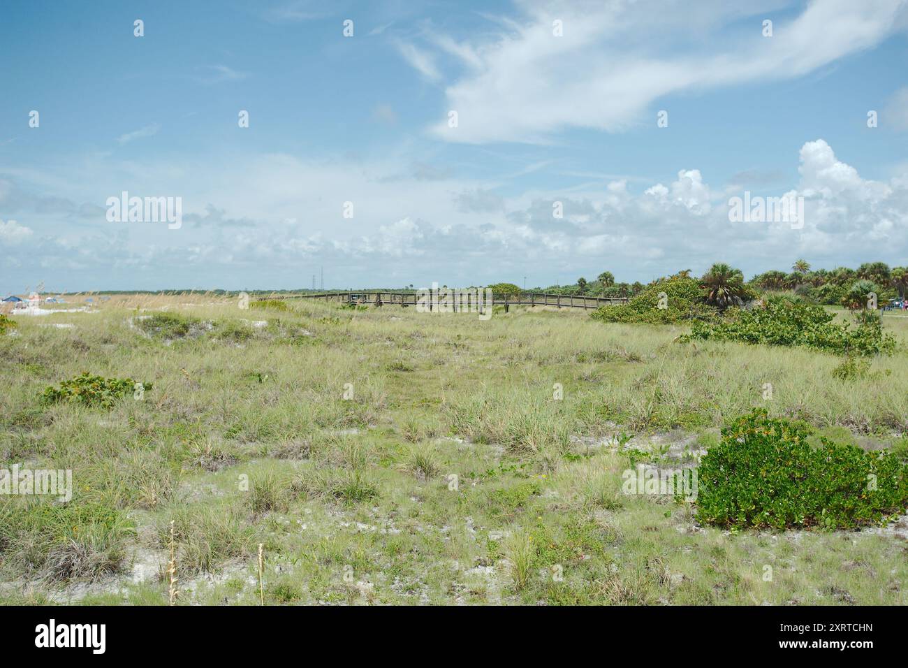 Wide-angle view of Fort DeSoto Park in Pinellas County Florida. Looking ...
