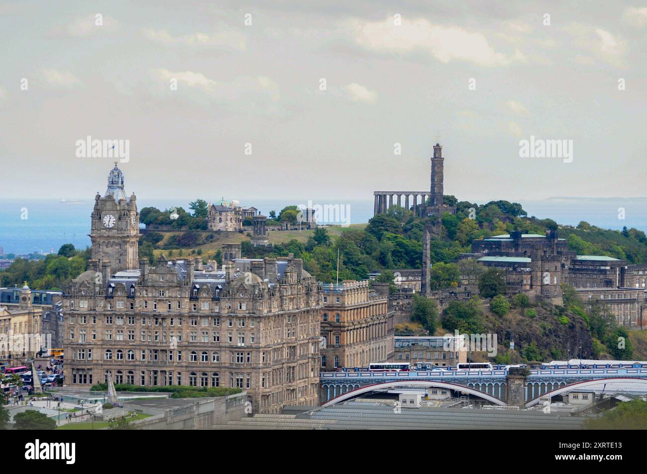 A stunning view of Edinburgh showcasing historic buildings, including a ...