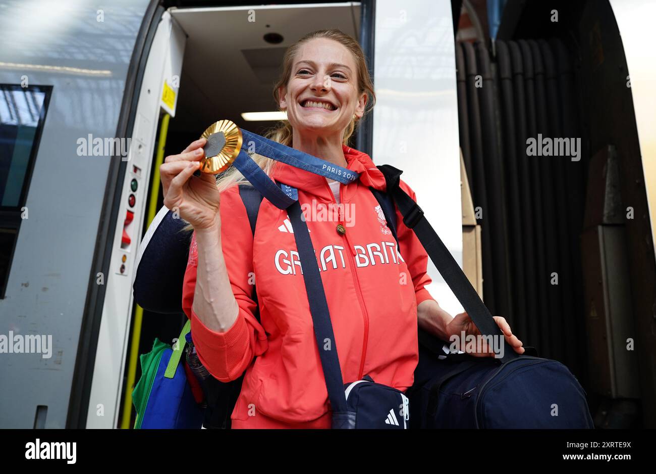 Great Britain's Bryony Page arrives by Eurostar into London St. Pancras ...