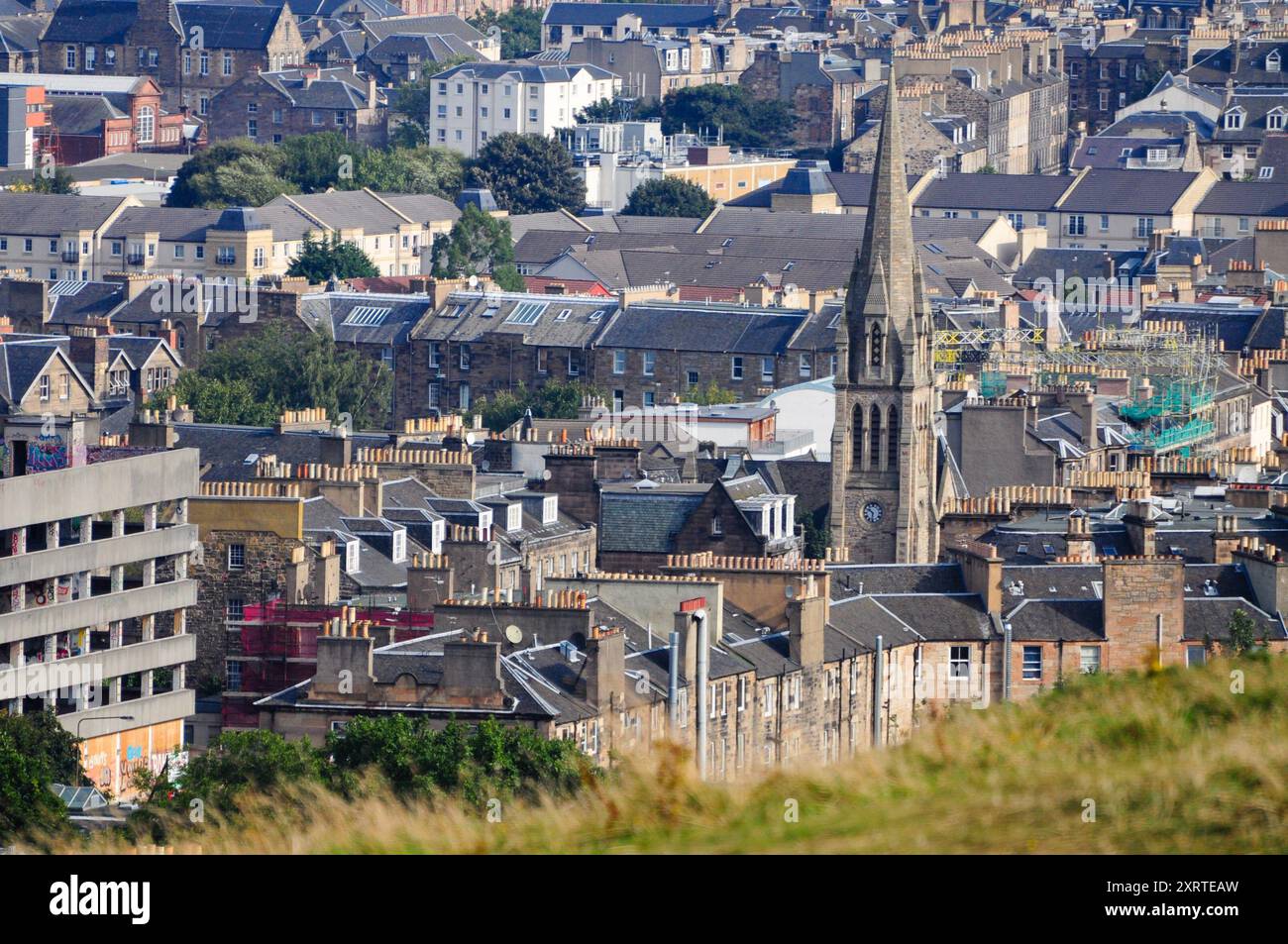 Panoramic view of Edinburgh's skyline blending historic and modern ...