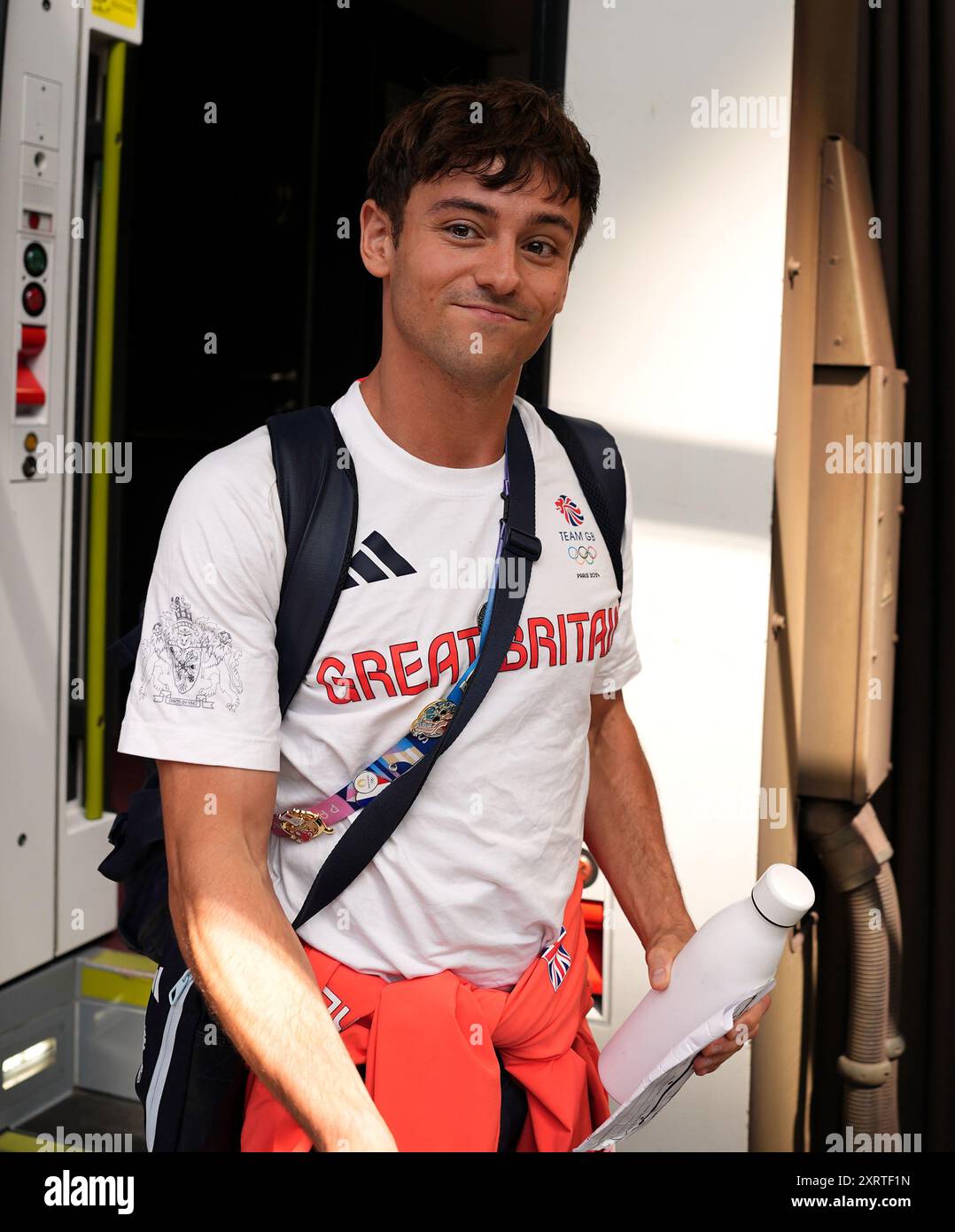 Great Britain's Tom Daley arrives by Eurostar into London St. Pancras ...