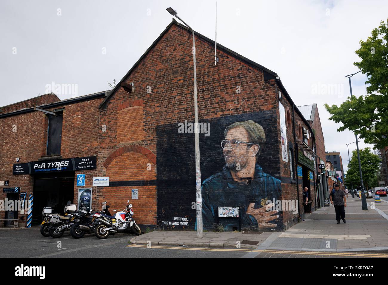 A General view (GV) of The Klopp Art Wall by graffiti artist Akse on ...