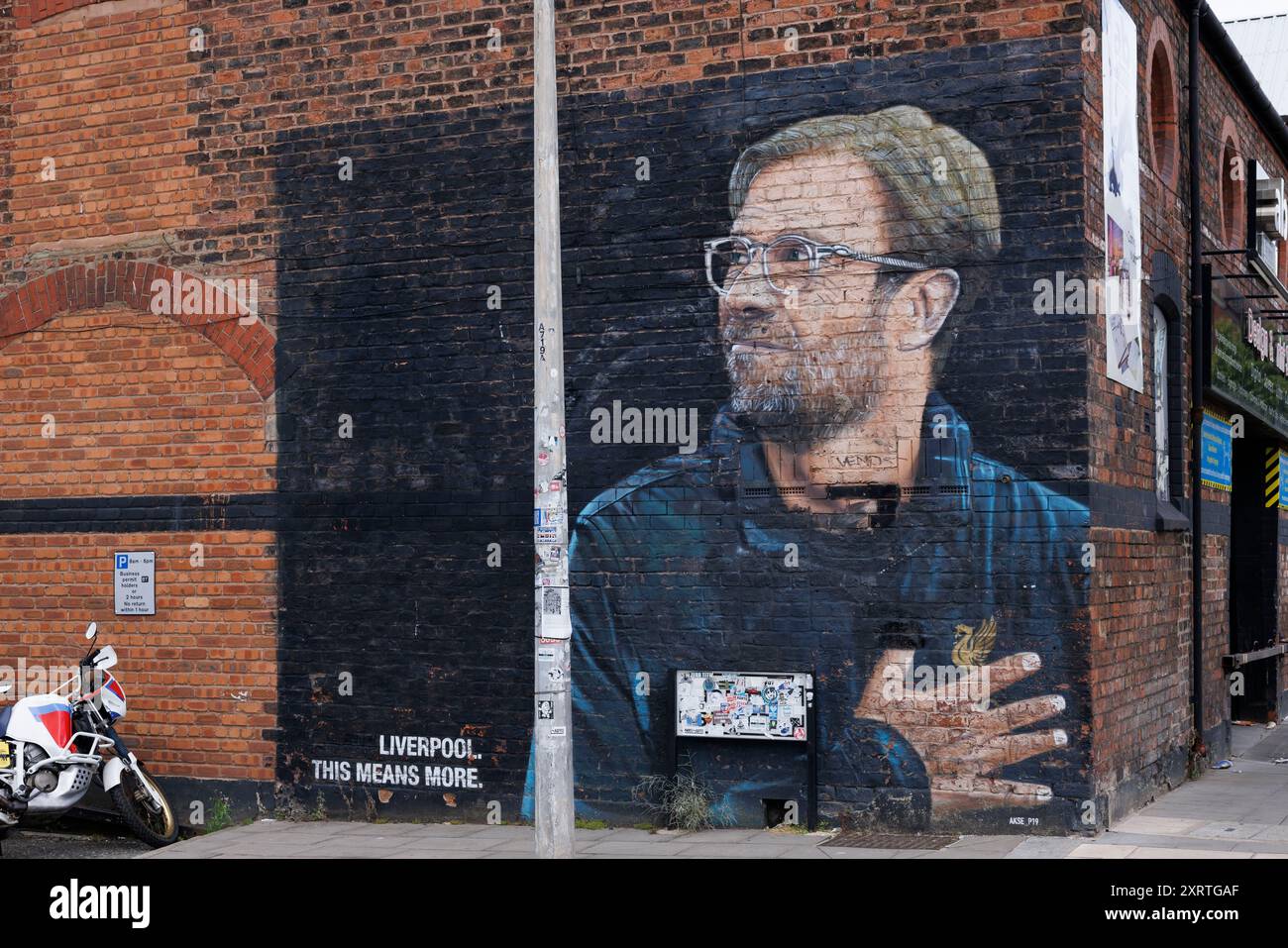 A General view (GV) of The Klopp Art Wall by graffiti artist Akse on ...