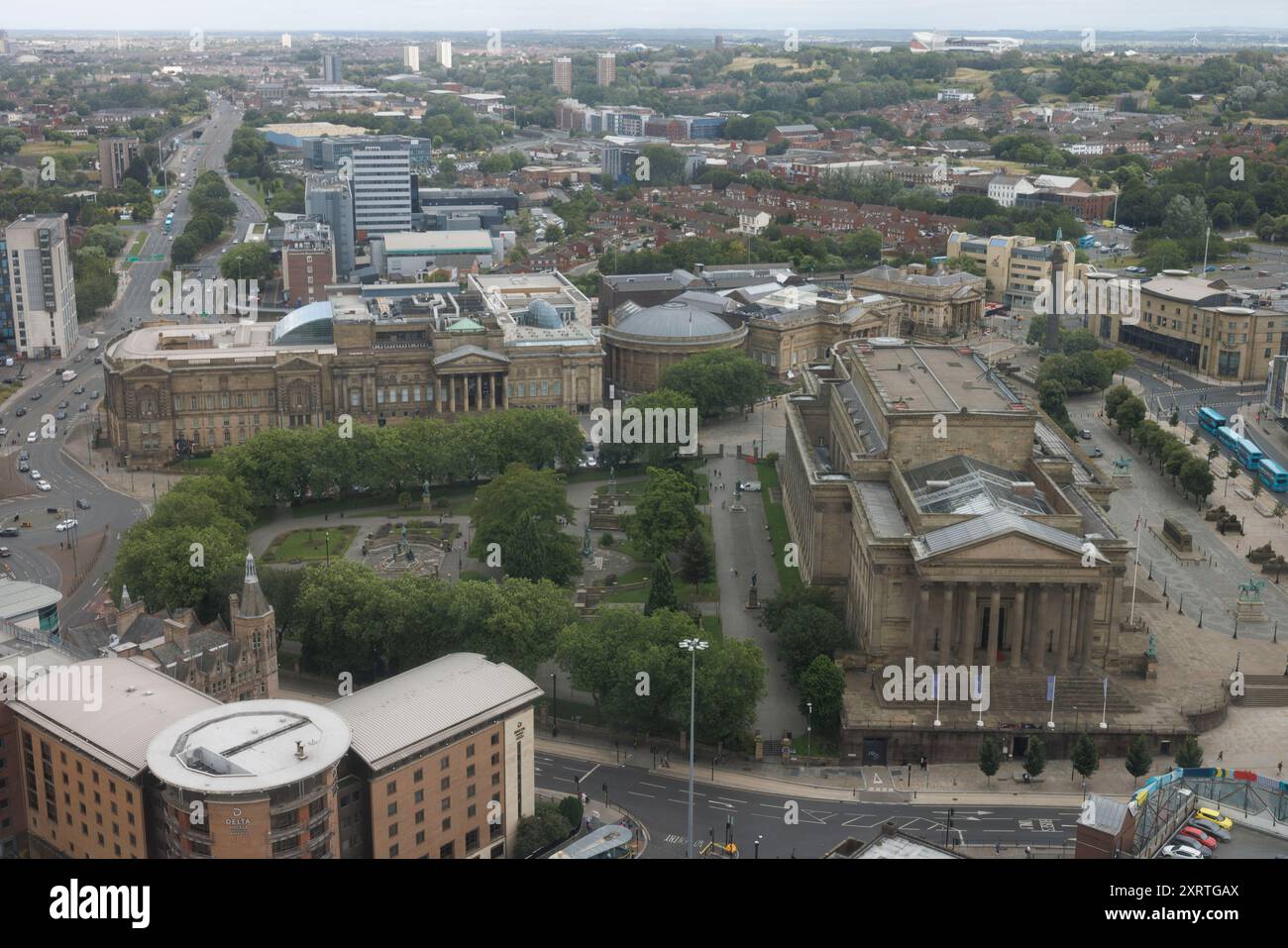 A General view (GV) of St George’s Quarter viewed from St Johns Beacon ...