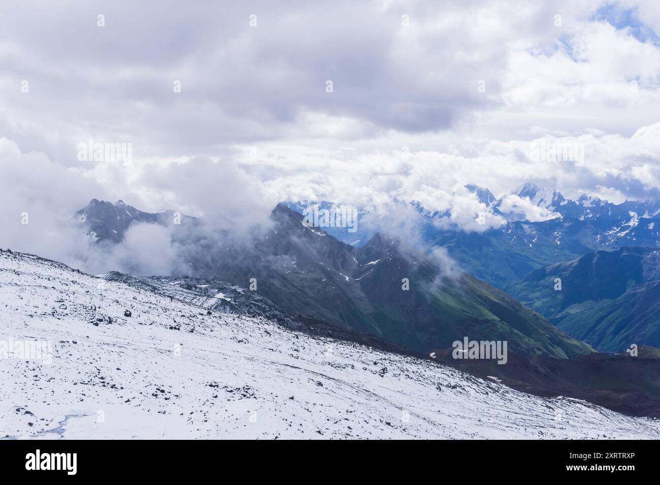 High view of mountains and valleys hi-res stock photography and images ...