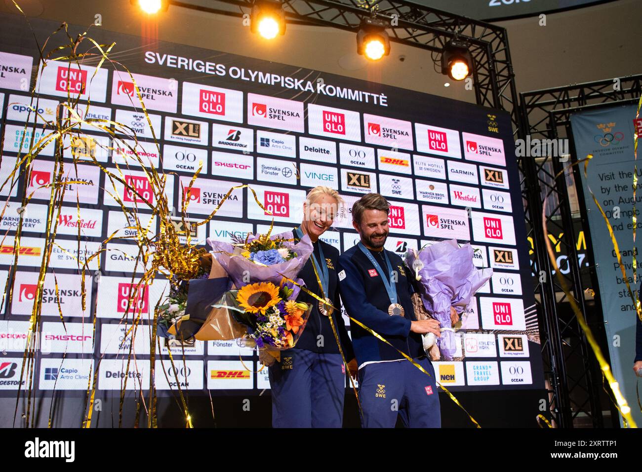 Lovisa Karlsson and Anton Dahlberg of, Sweden. , . bronze medalists in ...