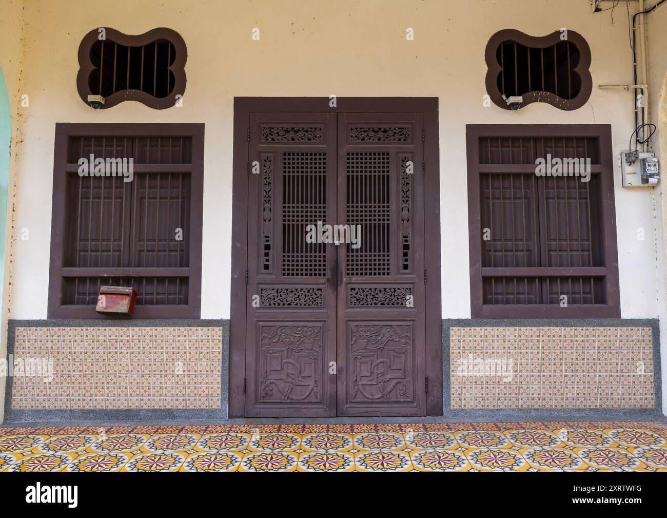 Heritage house in the Unesco World Heritage old town, Penang island, George Town, Malaysia Stock ...