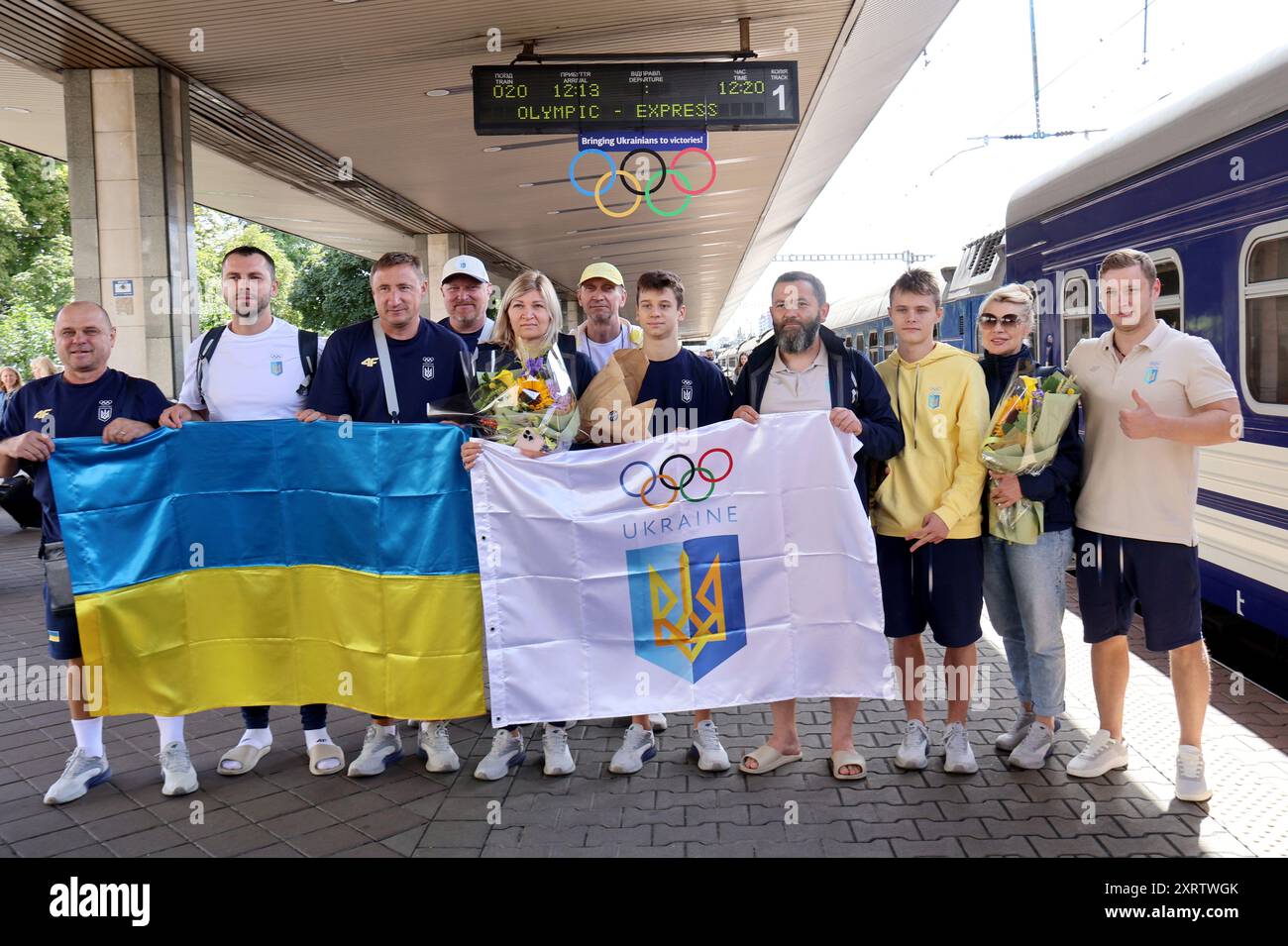 KYIV, UKRAINE - AUGUST 12, 2024 - Head coach of the Ukrainian diving team Illia Tseliutin, coach ...