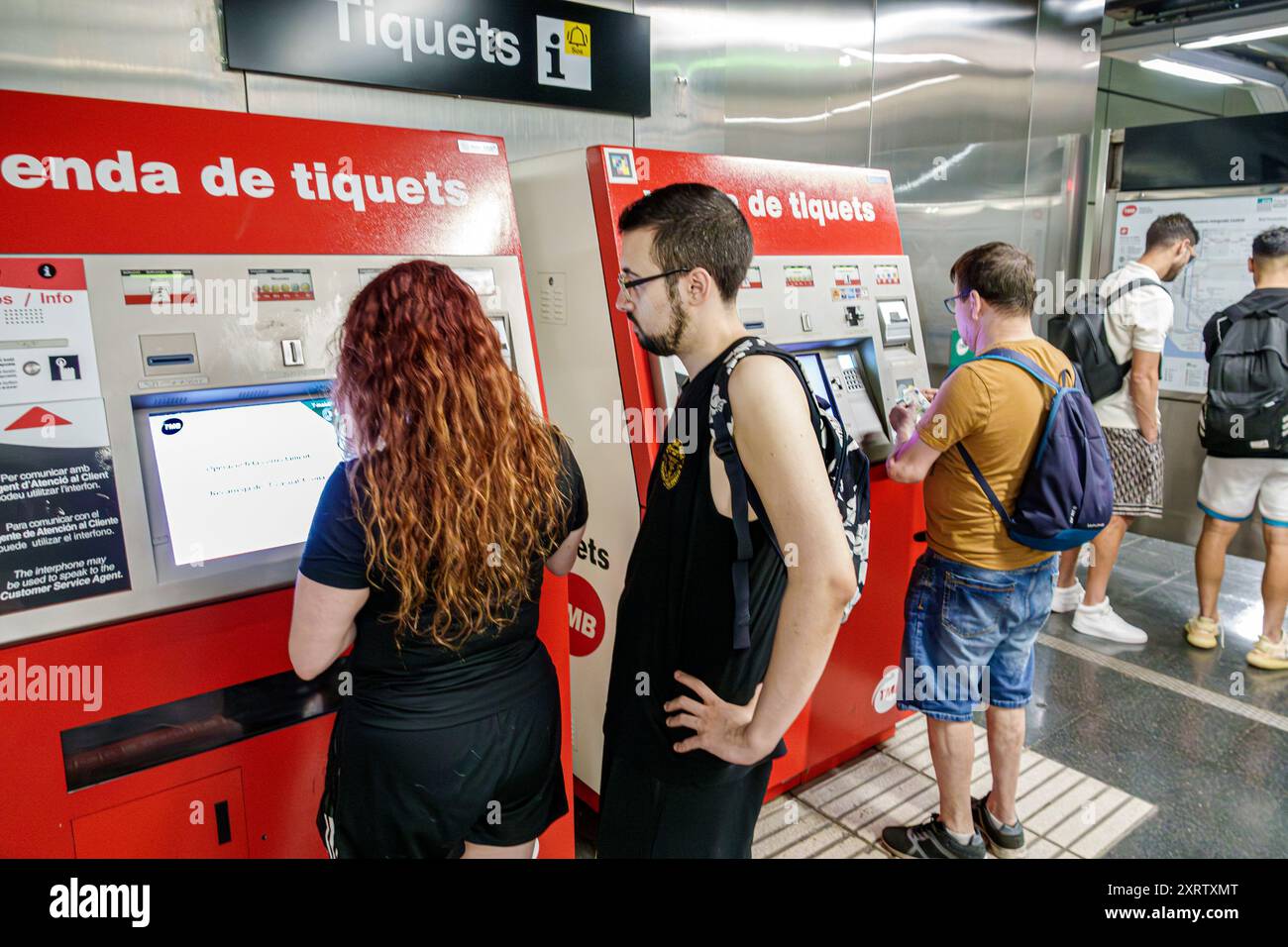 Barcelona Spain,Catalonia Catalunya,Metro subway underground station ...