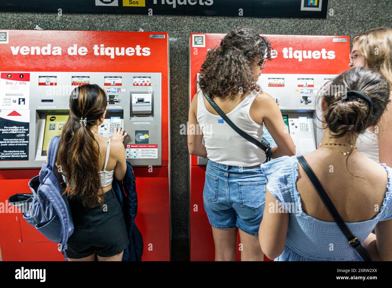 Barcelona Spain,Catalonia Catalunya,Metro subway underground station,public transportation ...
