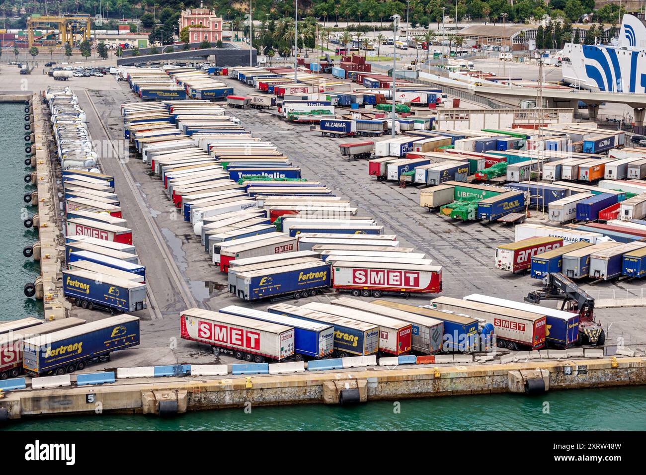 Barcelona Spain,Catalonia Catalunya,Sants-Montjuic,Mediterranean Sea ...