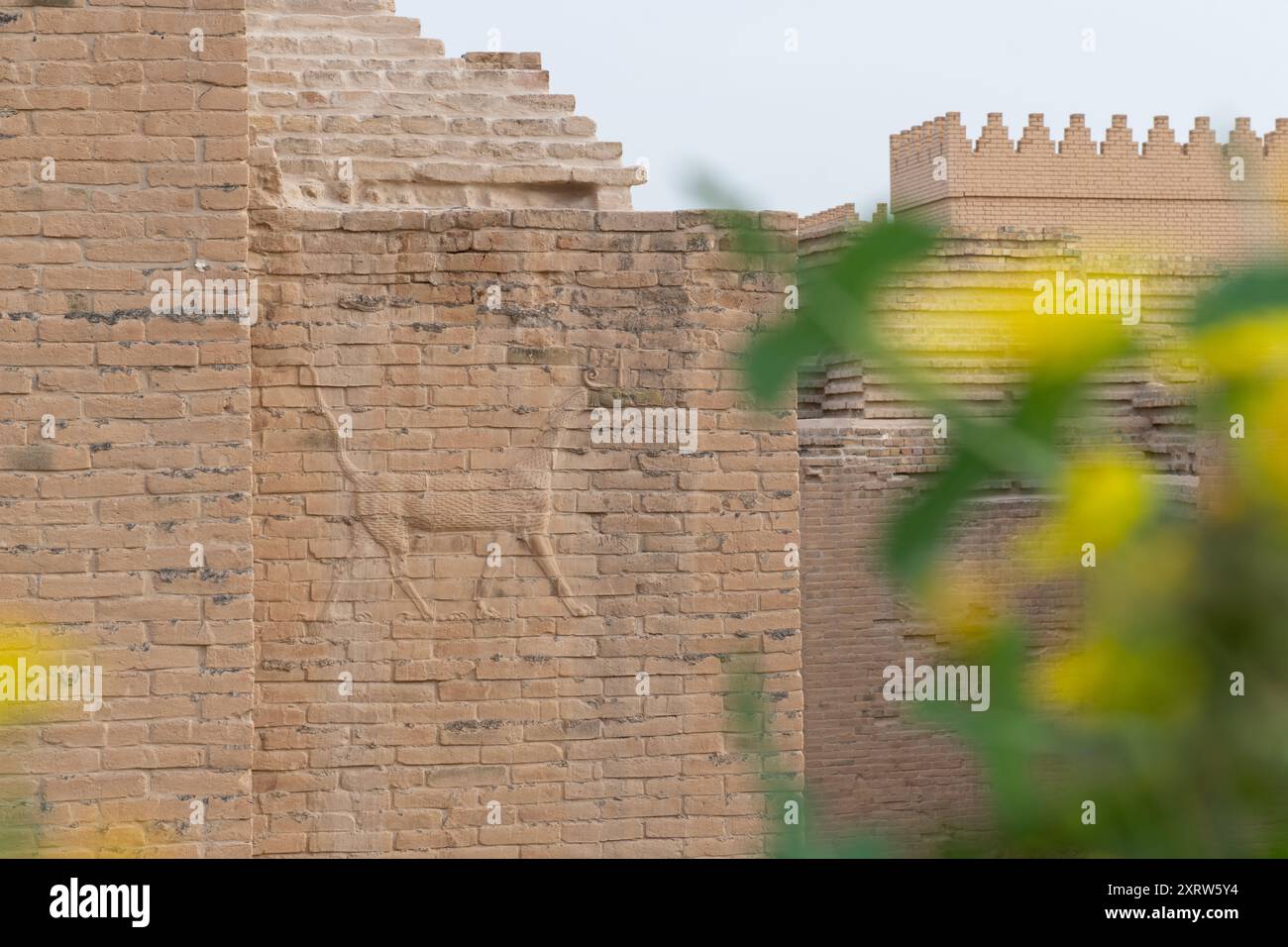 brick relief of a mythical creature at Babylon, Iraq Stock Photo - Alamy
