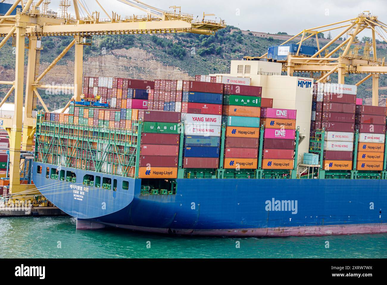 Barcelona Spain,Catalonia Catalunya,Sants-Montjuic,Mediterranean Sea ...