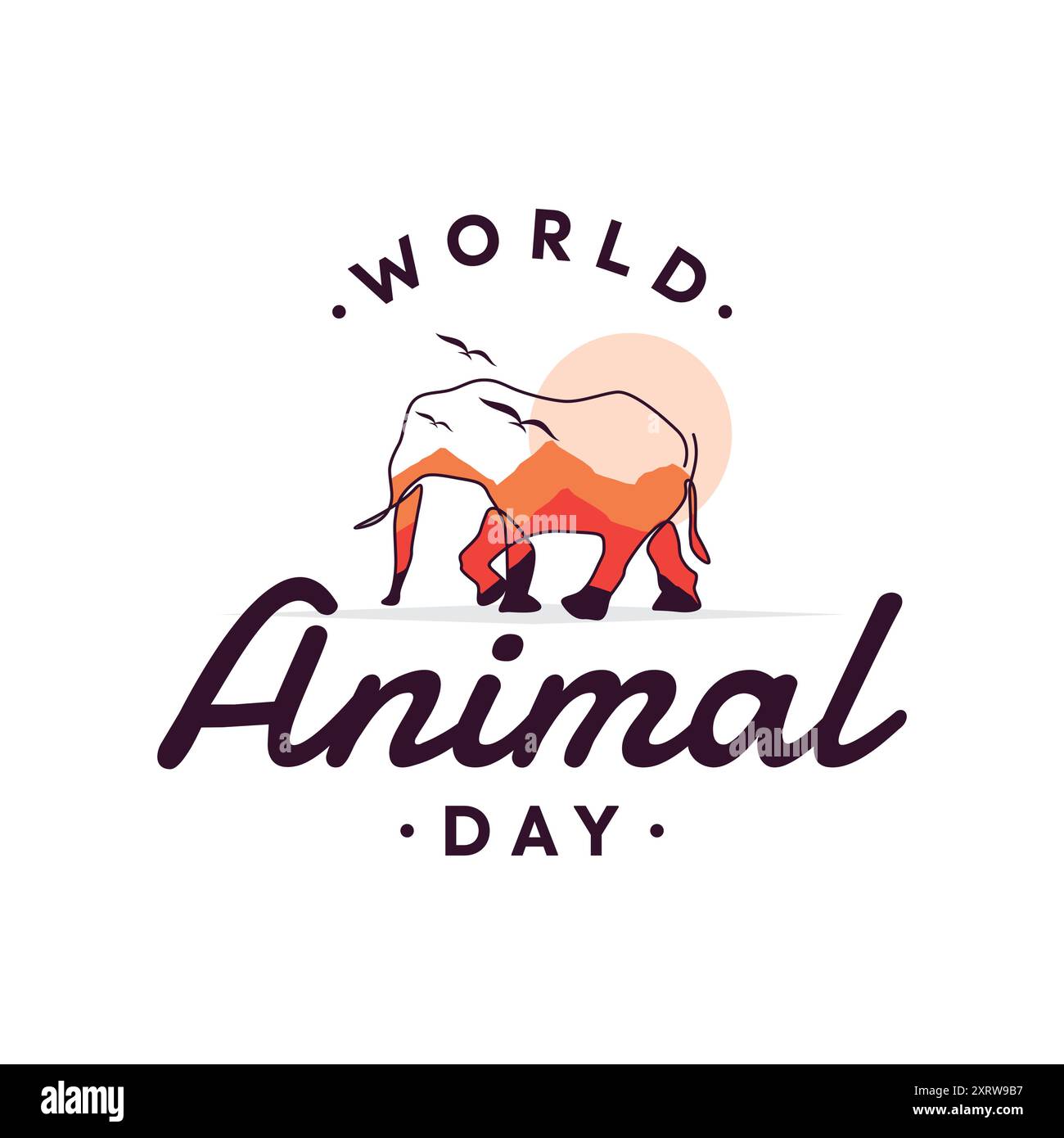 Graphic of World Animal Day celebration background design template ...
