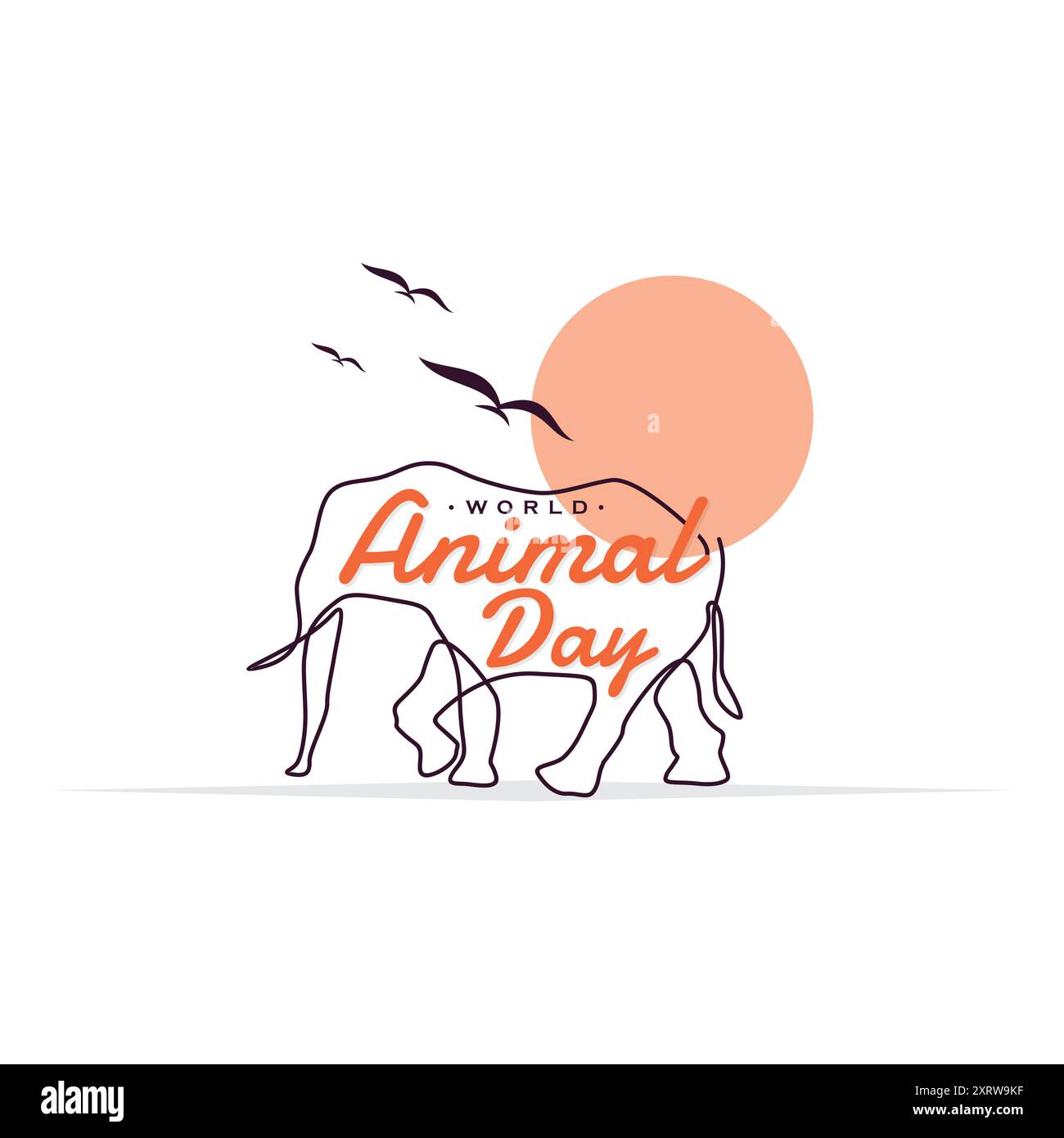 Graphic of World Animal Day celebration background design template ...