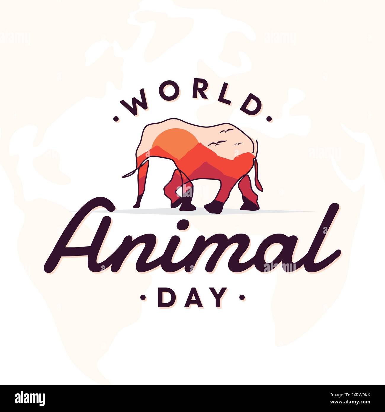 Graphic of World Animal Day celebration background design template ...