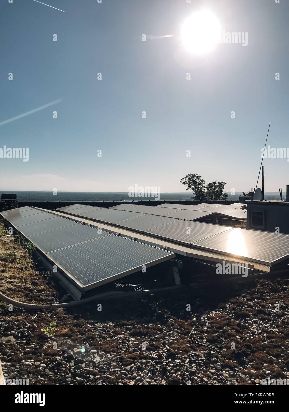Shining solar panels installed on hi-res stock photography and images ...