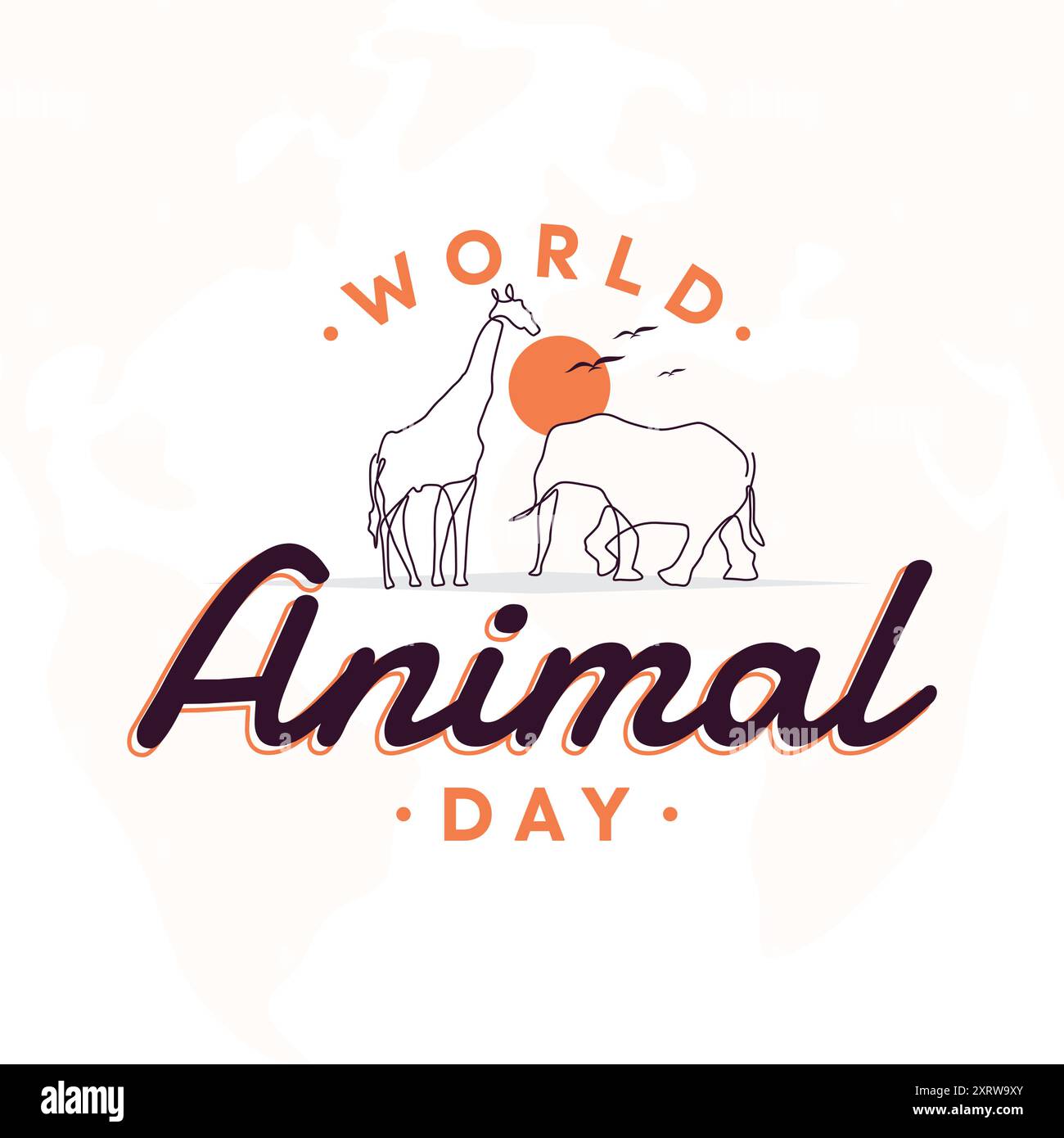 Graphic of World Animal Day celebration background design template ...