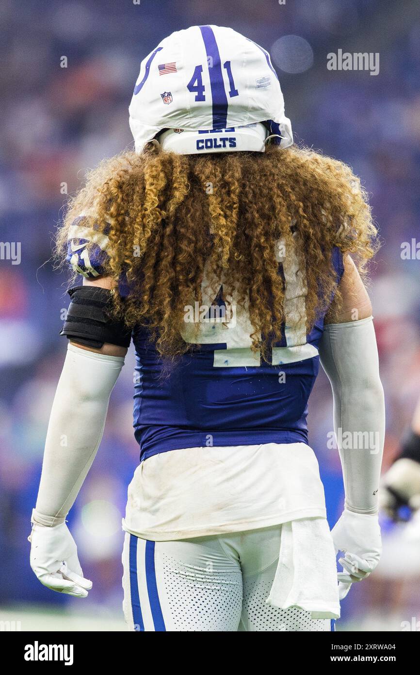 August 11, 2024: Indianapolis Colts linebacker Grant Stuard (41) during ...