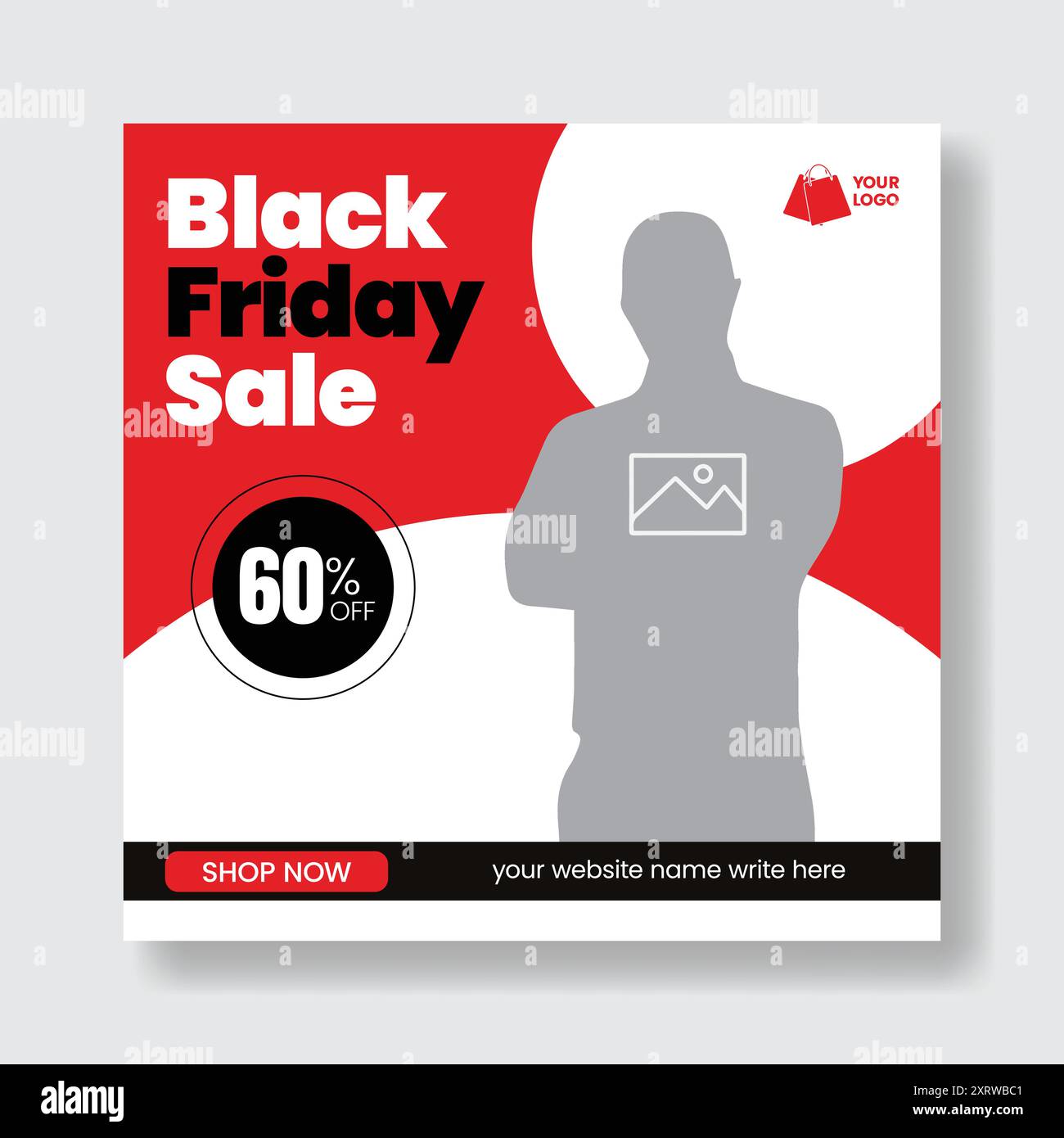 Ecommerce sale offer social media posts, banner, ads template Stock ...