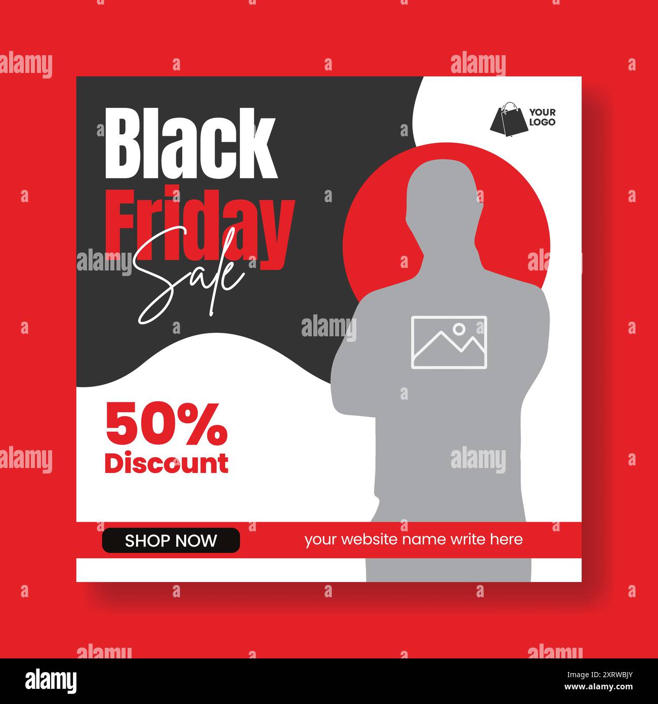 Ecommerce sale offer social media posts, banner, ads template Stock ...