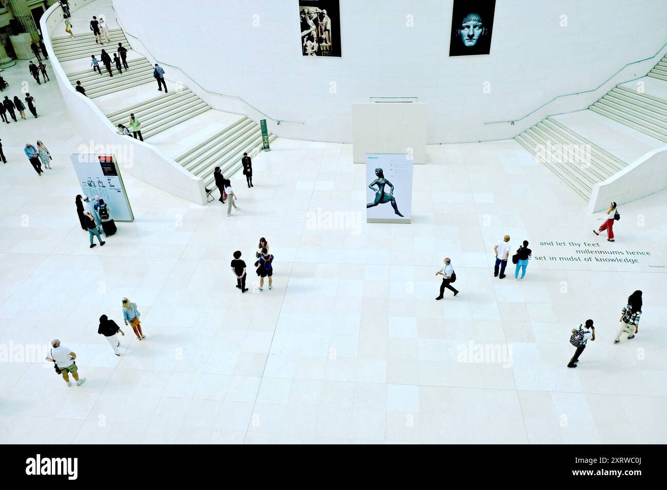 Visitors in the Great Court of the British Museum in London, UK Stock ...
