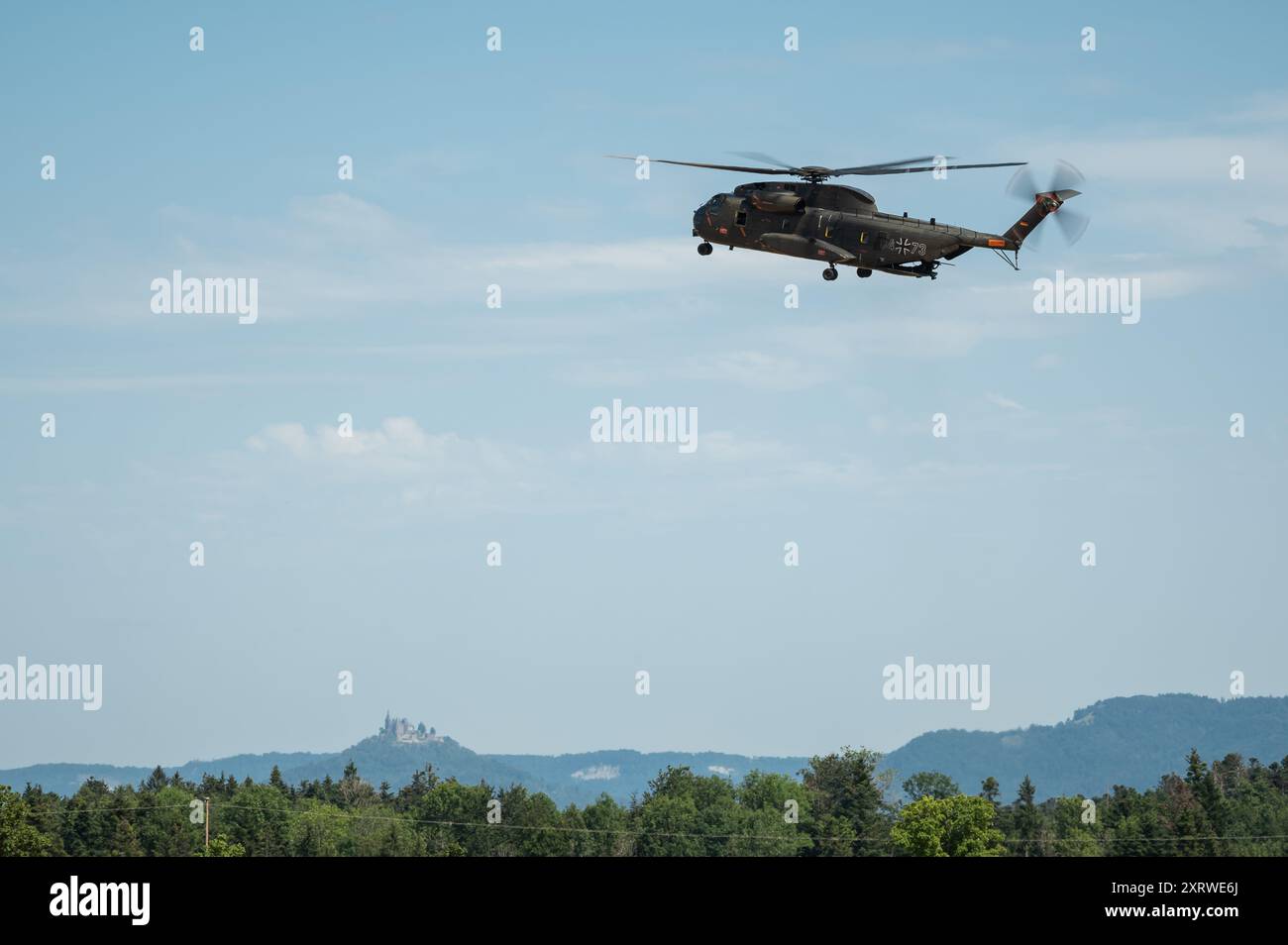 Geislingen, Germany. 12th Aug, 2024. A Sikorsky CH-53 transport ...