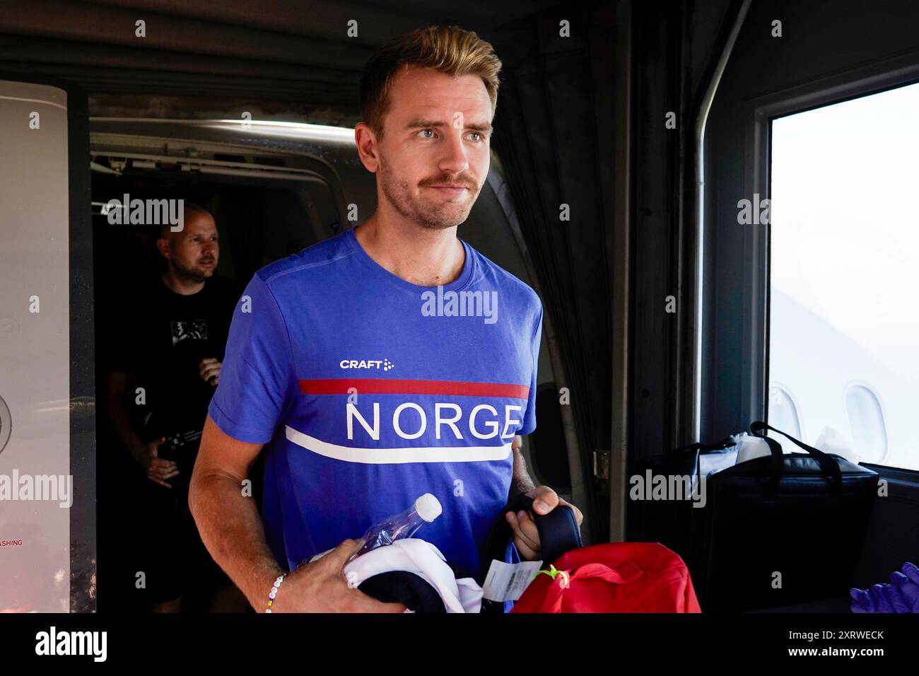 Gardermoen 20240812. Christian Sorum arrives at Oslo Airport on Monday ...