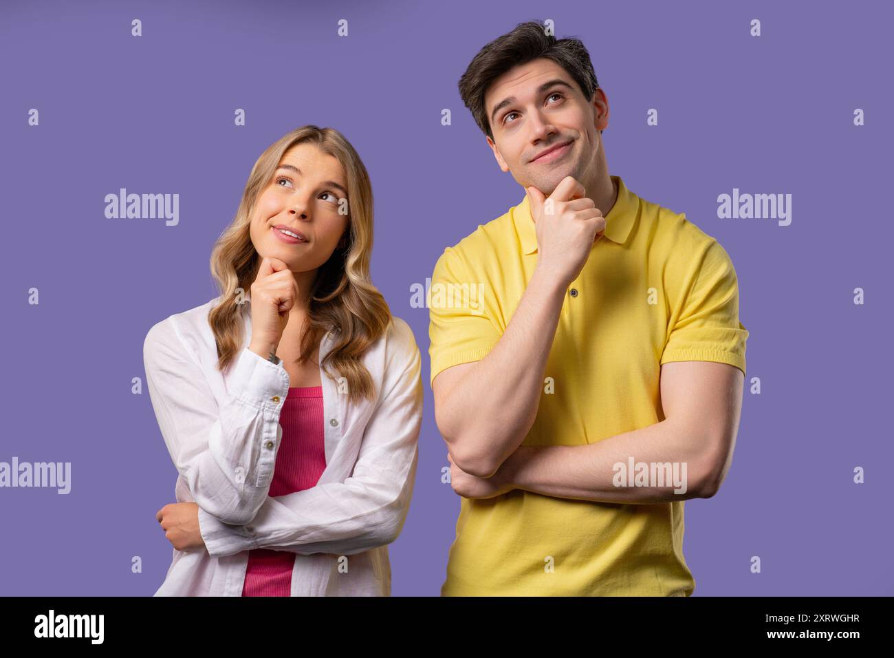 Couple thinking finding solution hi-res stock photography and images ...