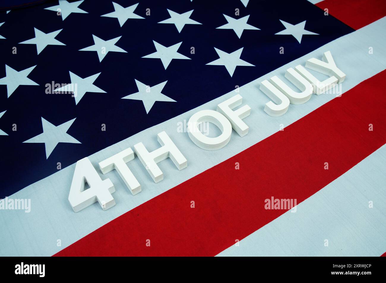 Happy 4th of July Independence Day alphabet letter with USA flag ...