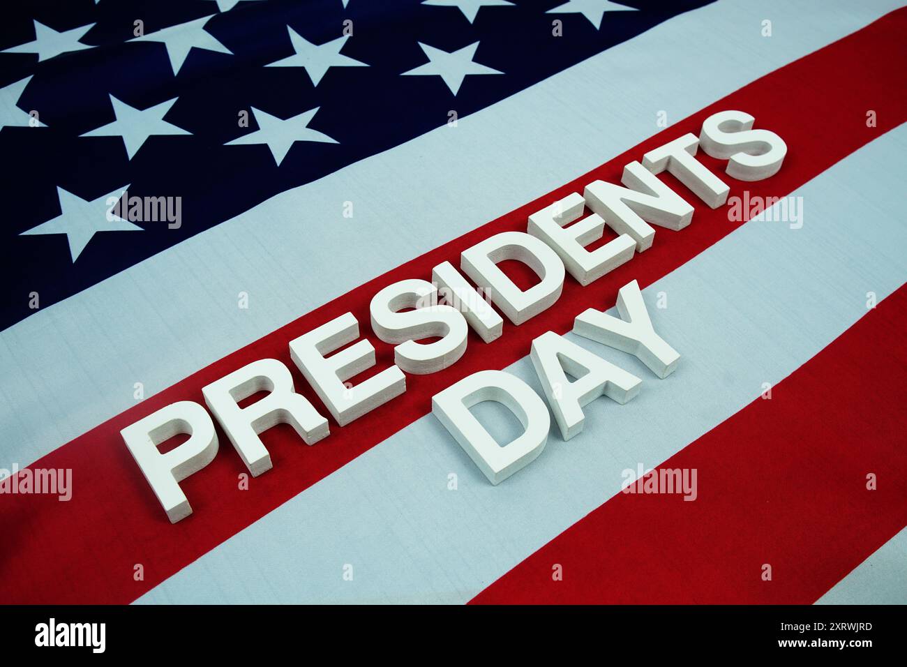 Happy President's Day alphabet letters with USA flag background Stock ...