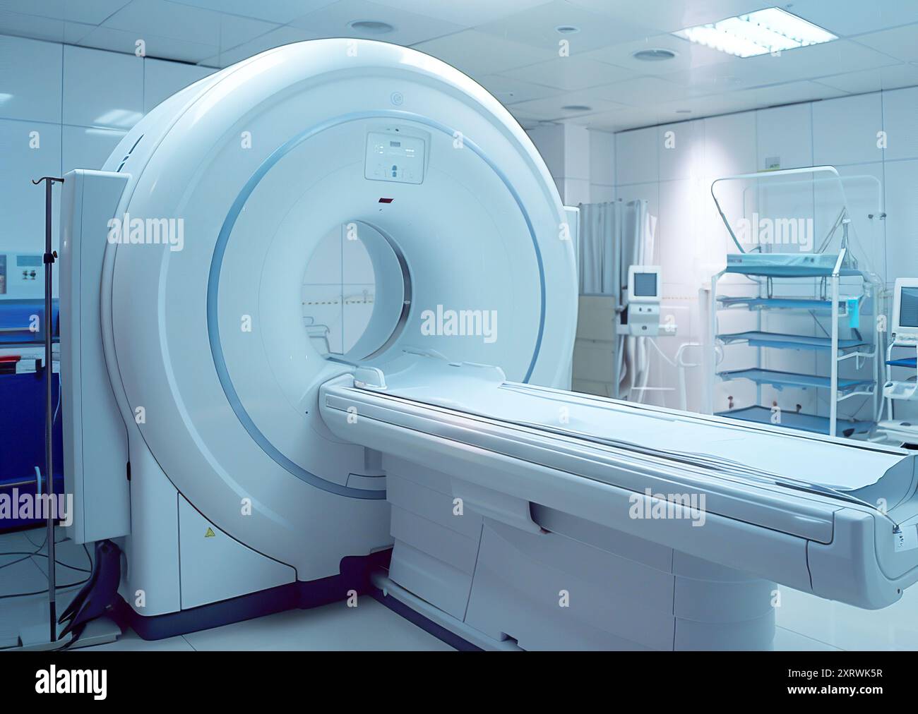advanced mri or ct scan medical diagnosis machine area, In a medical ...