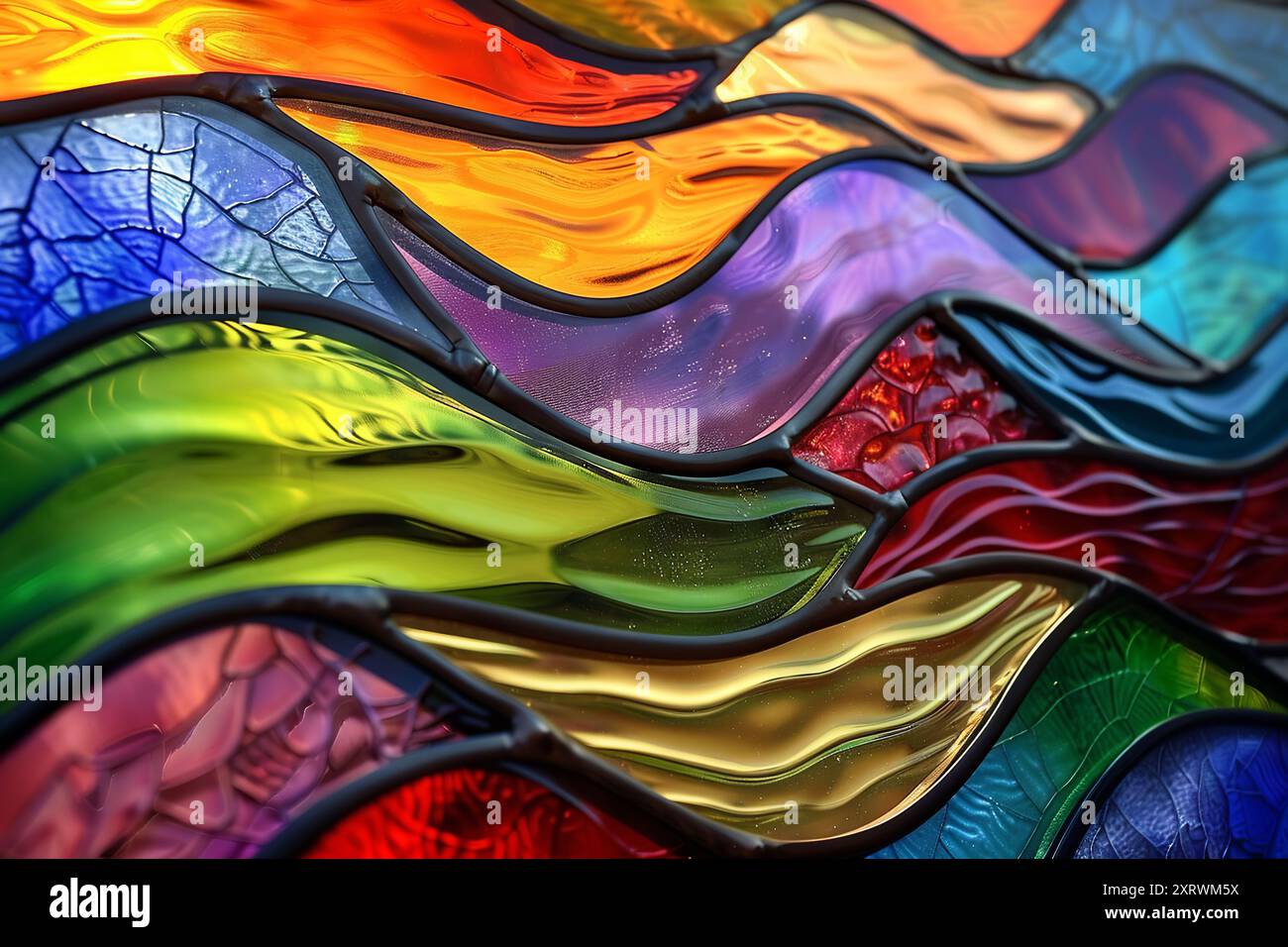 Rainbow colorful metallic background texture stained glass ...