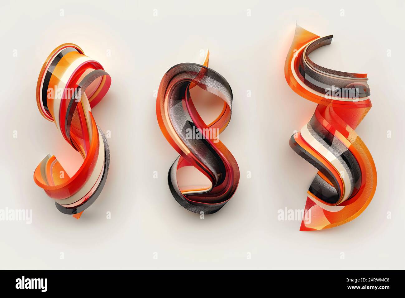 Abstract Magical geometric twisted shapes on white Background Energy ...