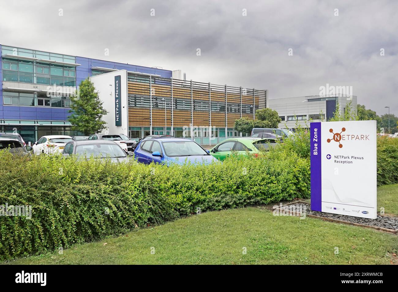 Net Park Plexus sign points towards Reception facilities in one of many ...