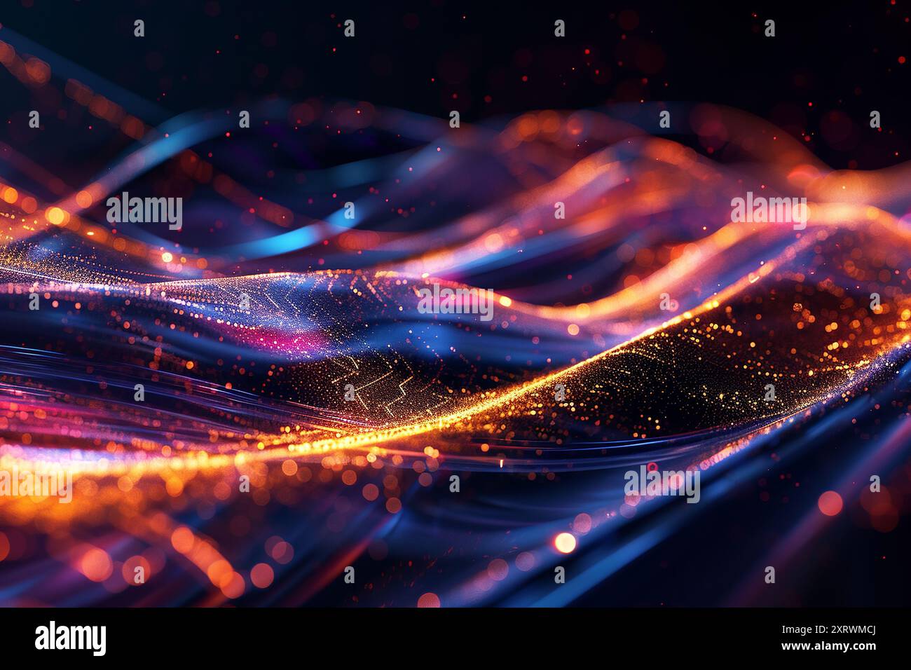 Fractal illustration fractal glowing lines hi-res stock photography and ...