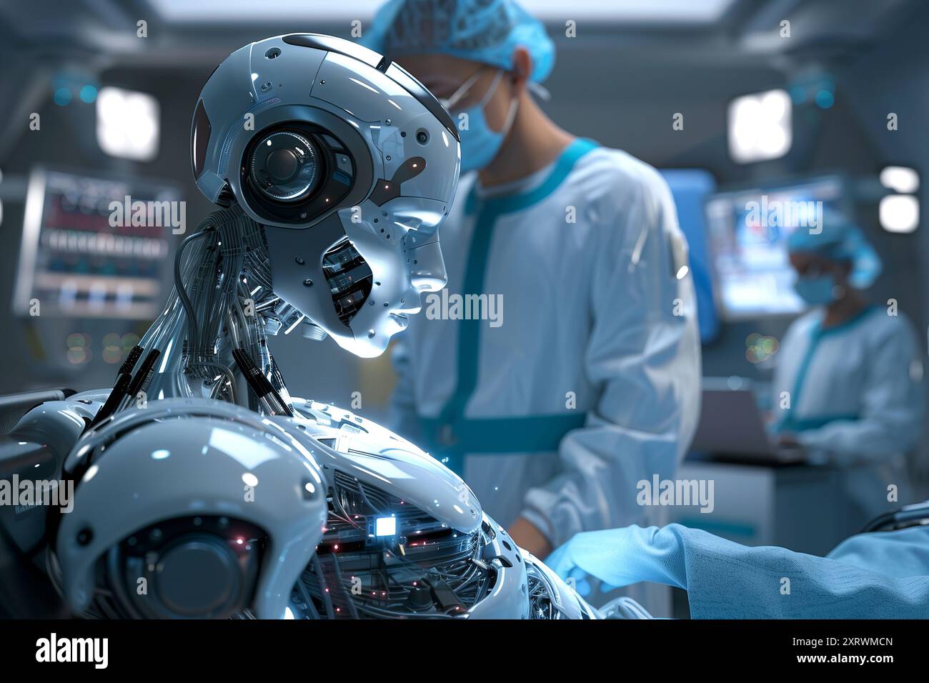 Futuristic Hospital: future robotic performing automated medical health ...