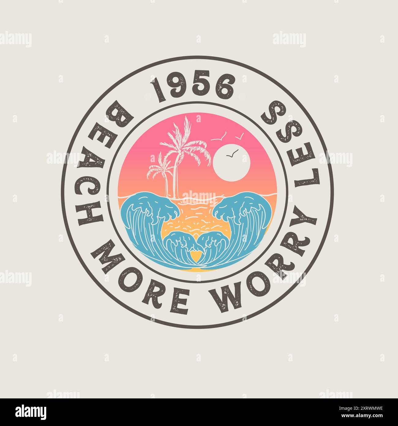 Beach vibes hand lettering Stock Vector Images - Alamy