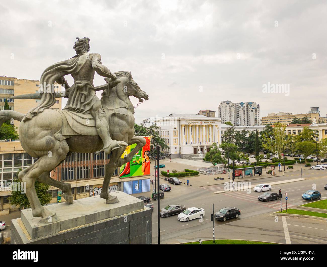 Tbilisi, Georgia - 9th august, 2024: Giorgi Saakadze horse rider statue ...