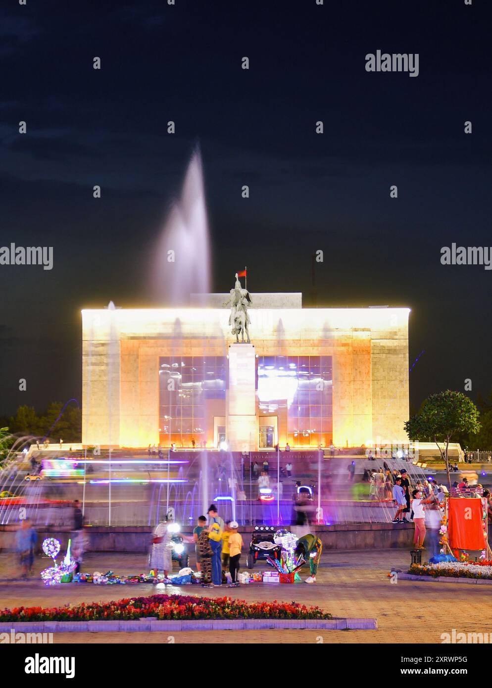 Bishkek, Kyrgyzstan - 25th september, 2023: tourist visit Manas Statue ...